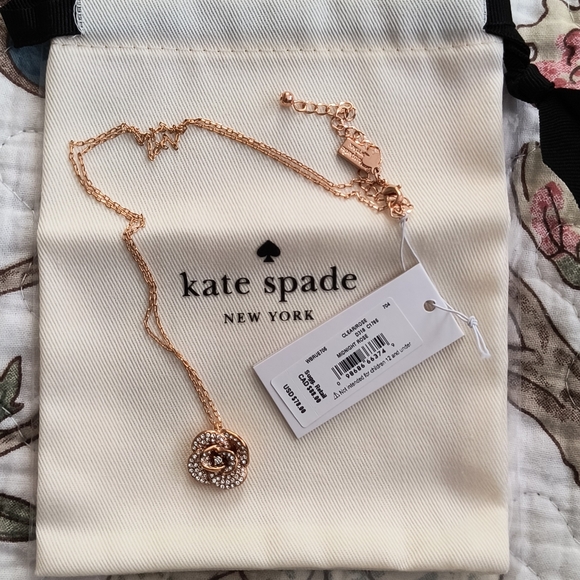 kate spade | Jewelry | Kate Spade Rose Gold Necklace Nwt | Poshmark